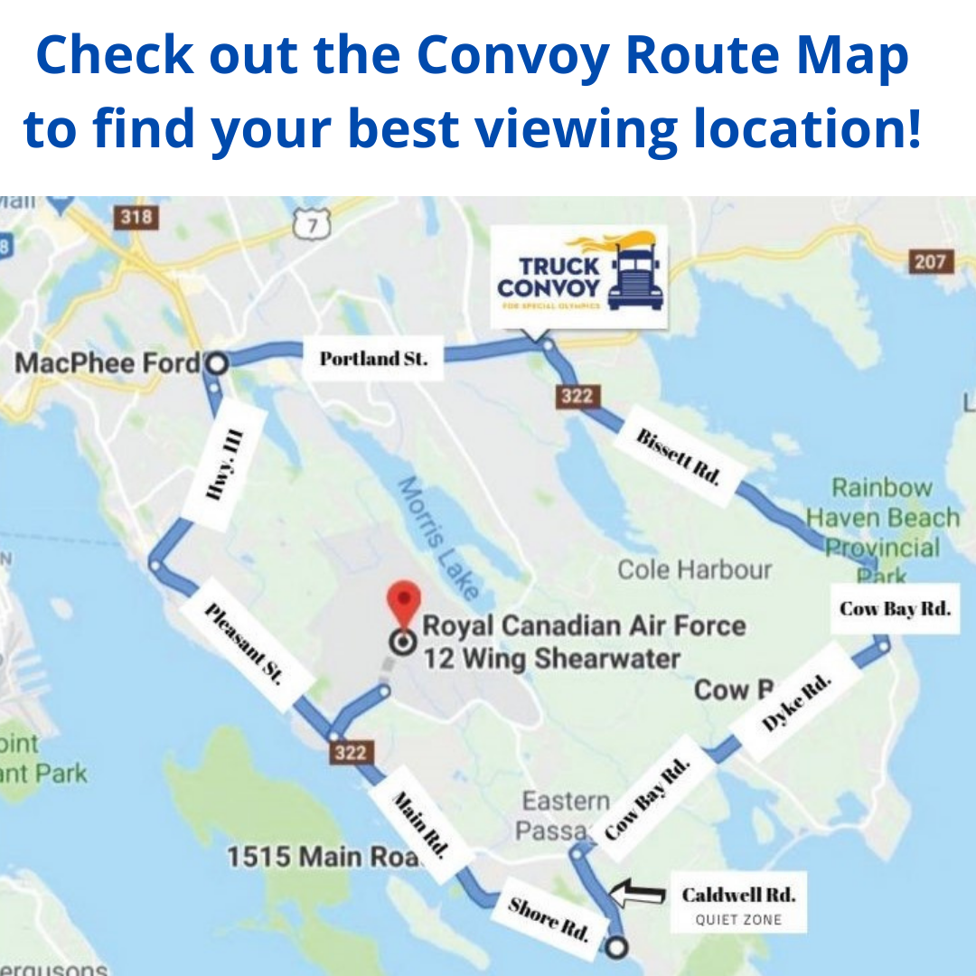 Convoy Route - Special Olympics Nova Scotia Truck Convoy